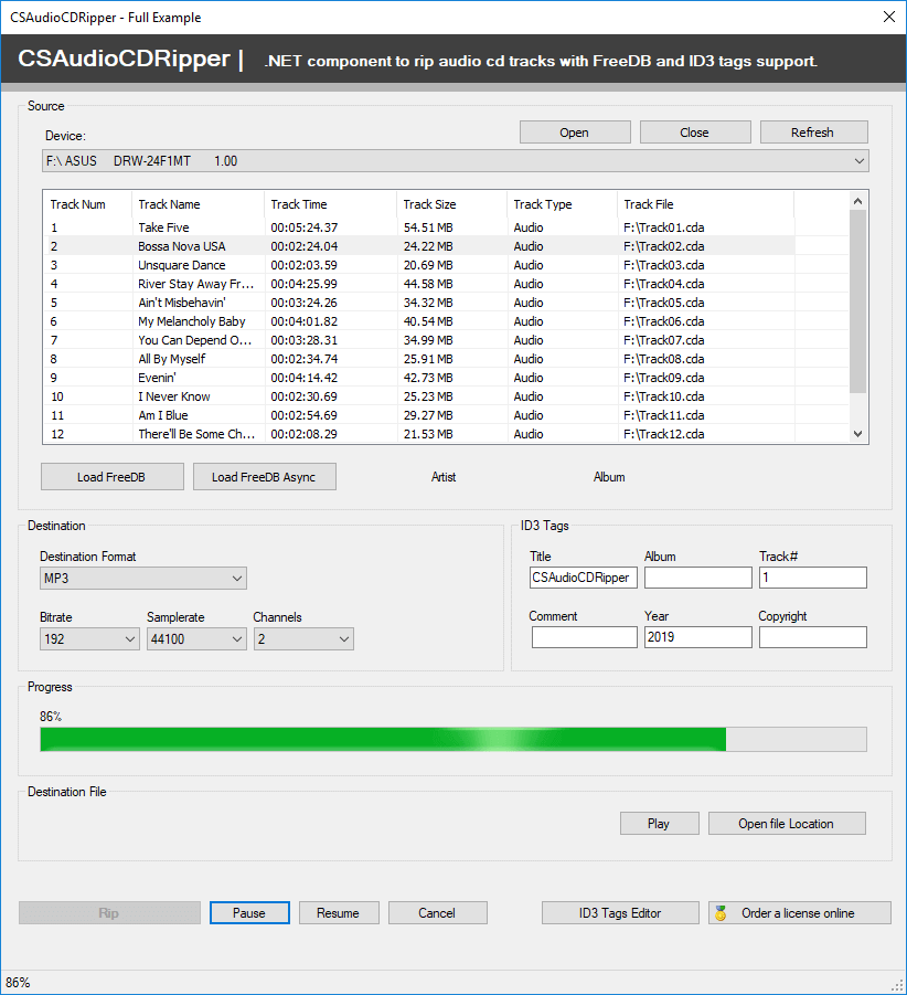 GitHub - microncode-com/CSAudioCDRipper: .NET component to rip the Audio CD tracks with FreeDB ...